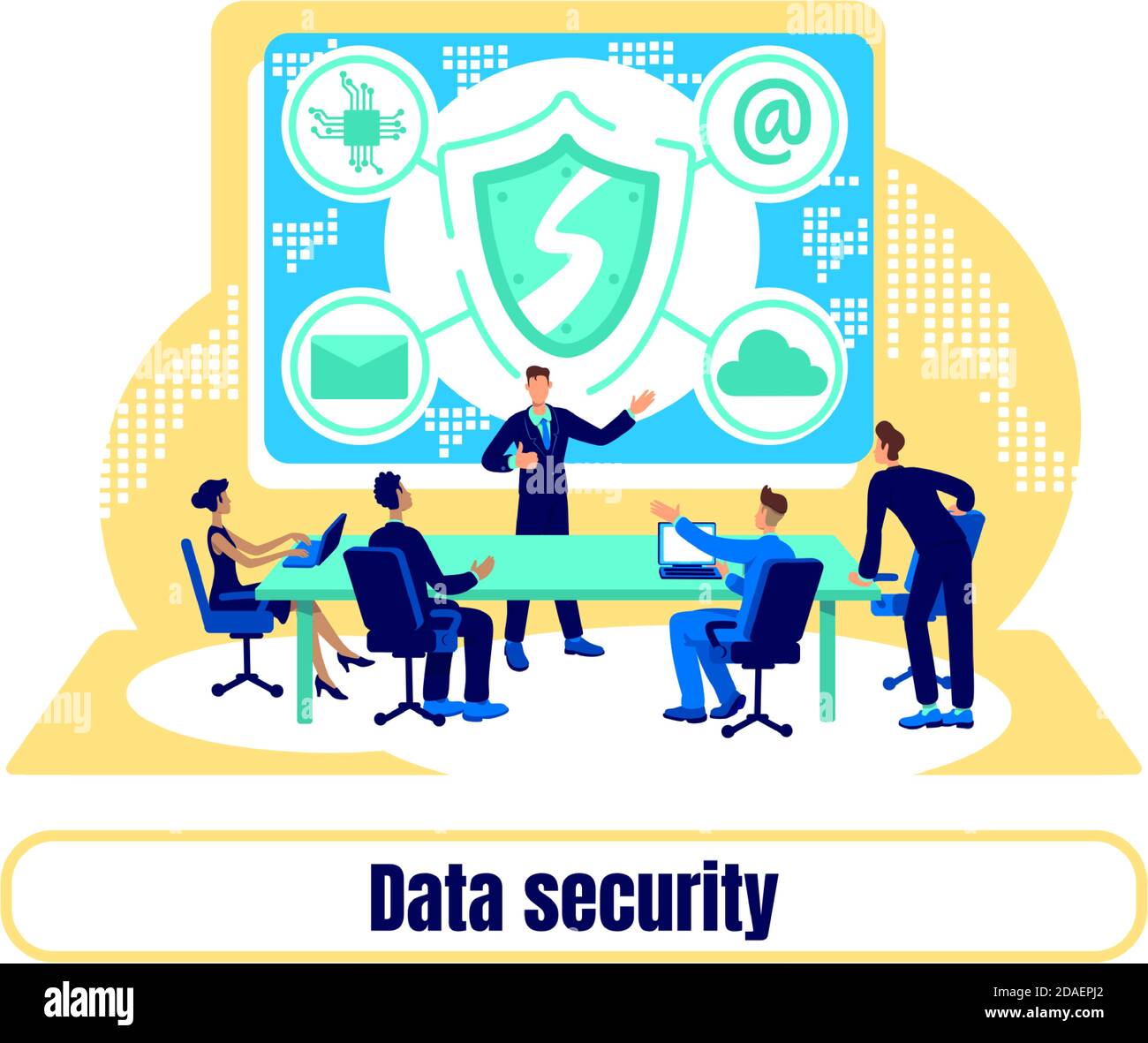 Computer privacy protection metaphor Stock Vector Images - Alamy