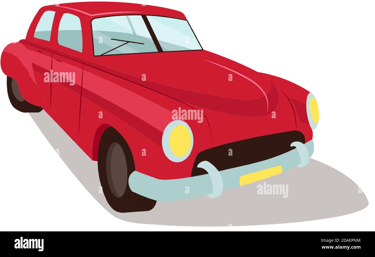 Red vintage car flat vector object Stock Vector Image & Art - Alamy