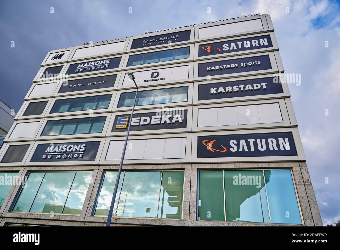 Berlin, Germany - October 5, 2019: Advertising space with different ...