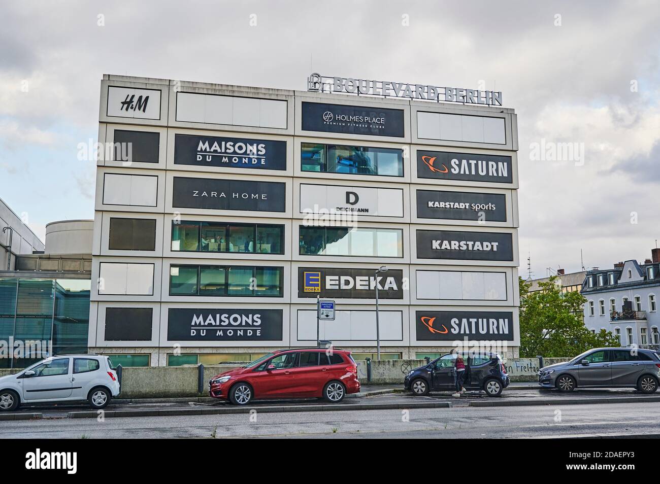 Berlin, Germany - October 5, 2019: Advertising space with different ...