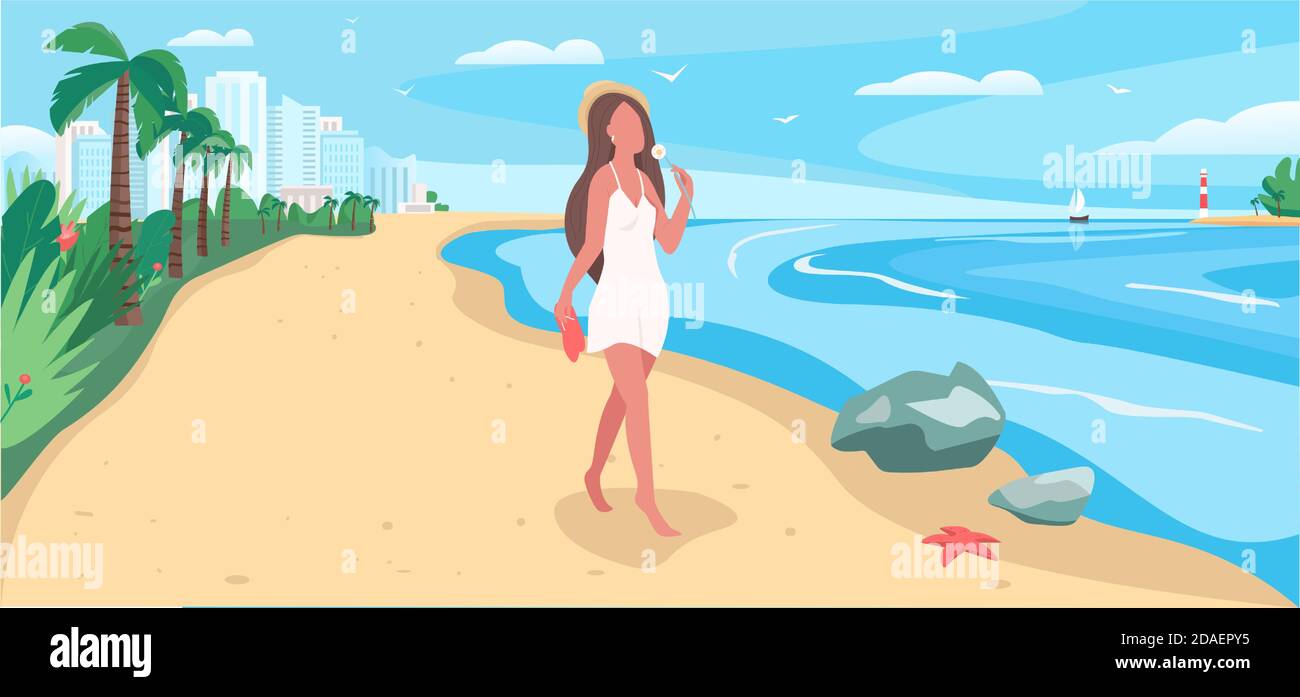 Scenery beach area Stock Vector Images - Alamy