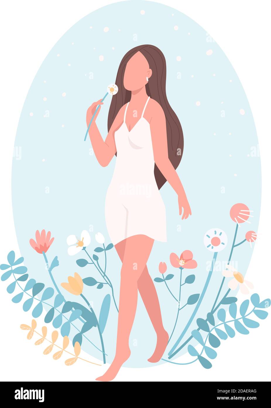 Happy female flat vector character Stock Vector Image & Art - Alamy