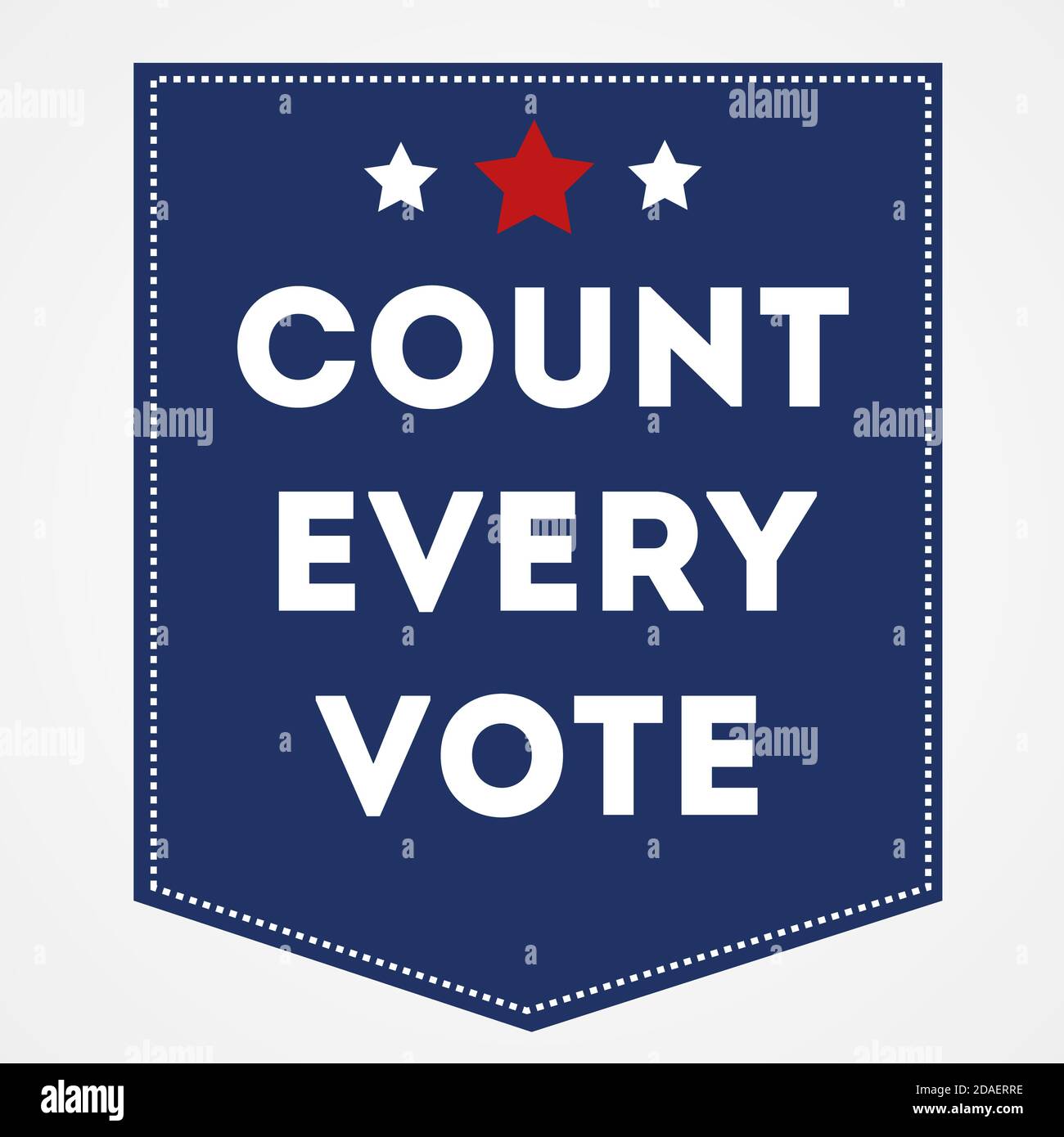 Count every vote sign and USA Flag as Background Stock Photo - Alamy