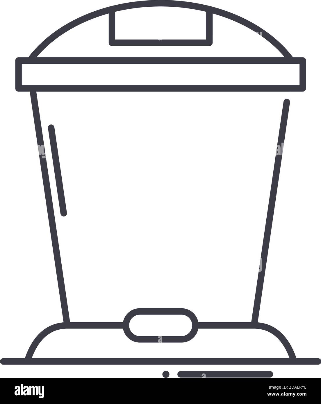 Bin icon, linear isolated illustration, thin line vector, web design ...
