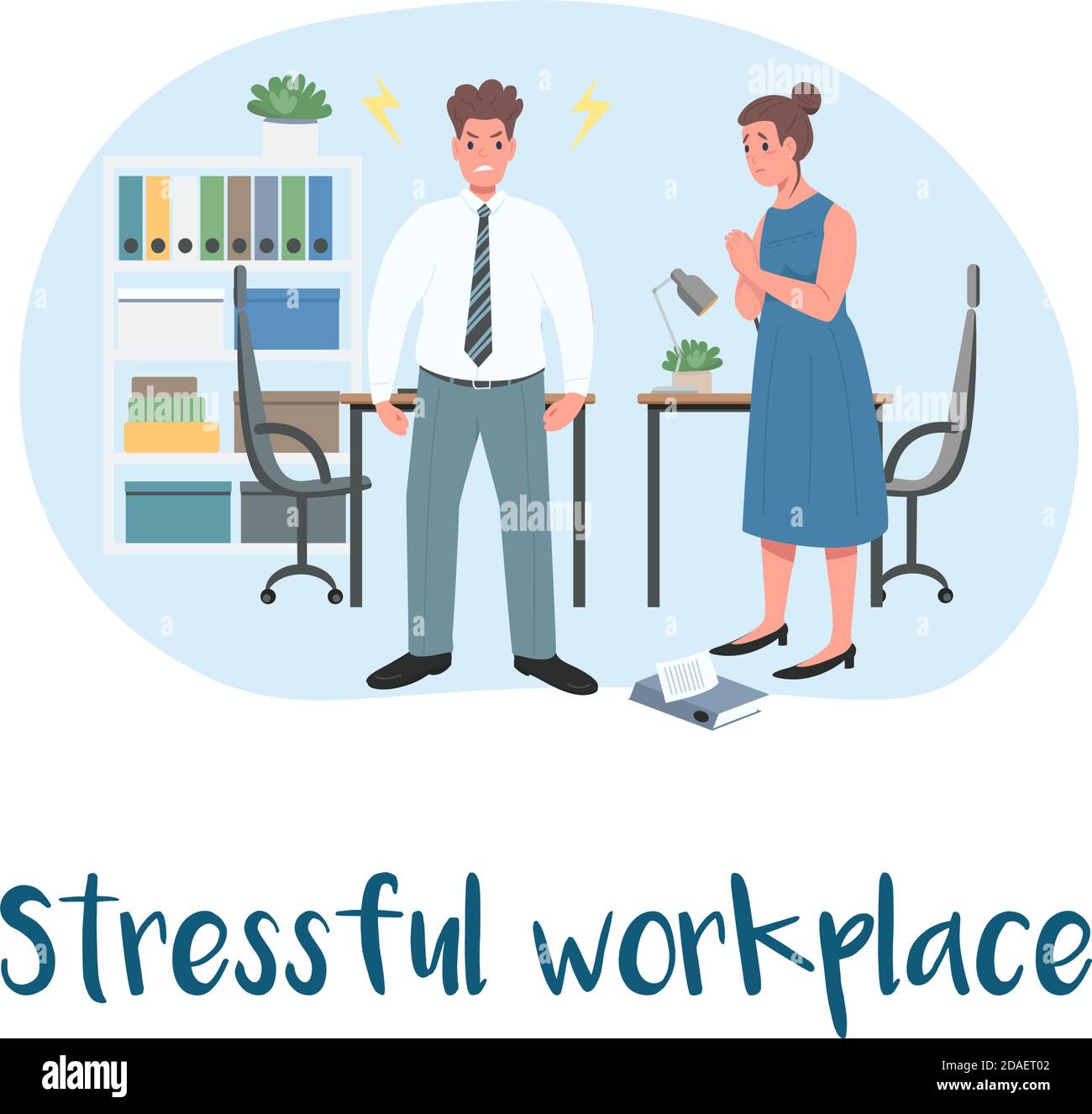 Problem at work 2D vector web banner, poster Stock Vector Image & Art ...