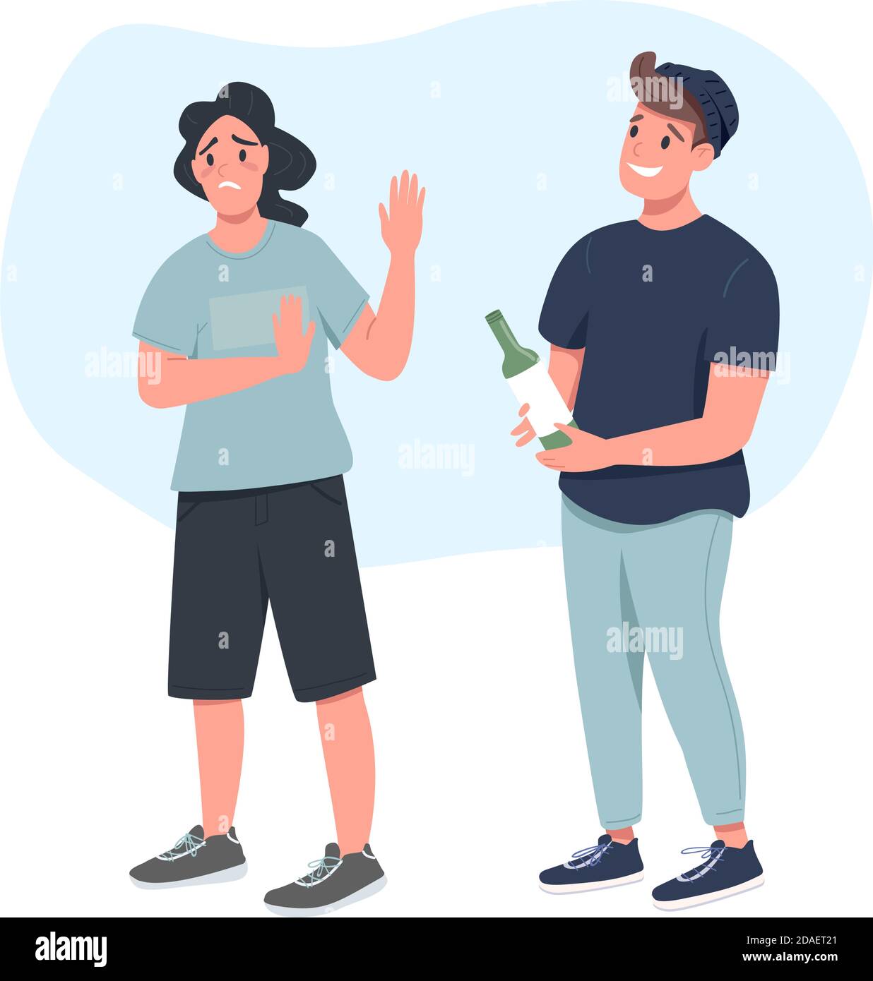 Alcohol man refusing drink Stock Vector Images - Alamy