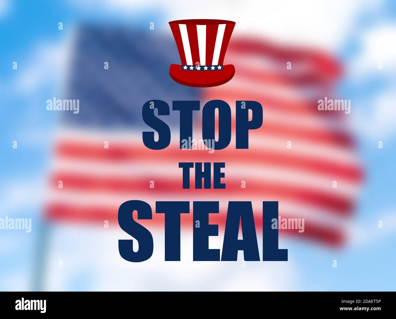 Stop the steal. American flag waving in the wind Stock Photo - Alamy