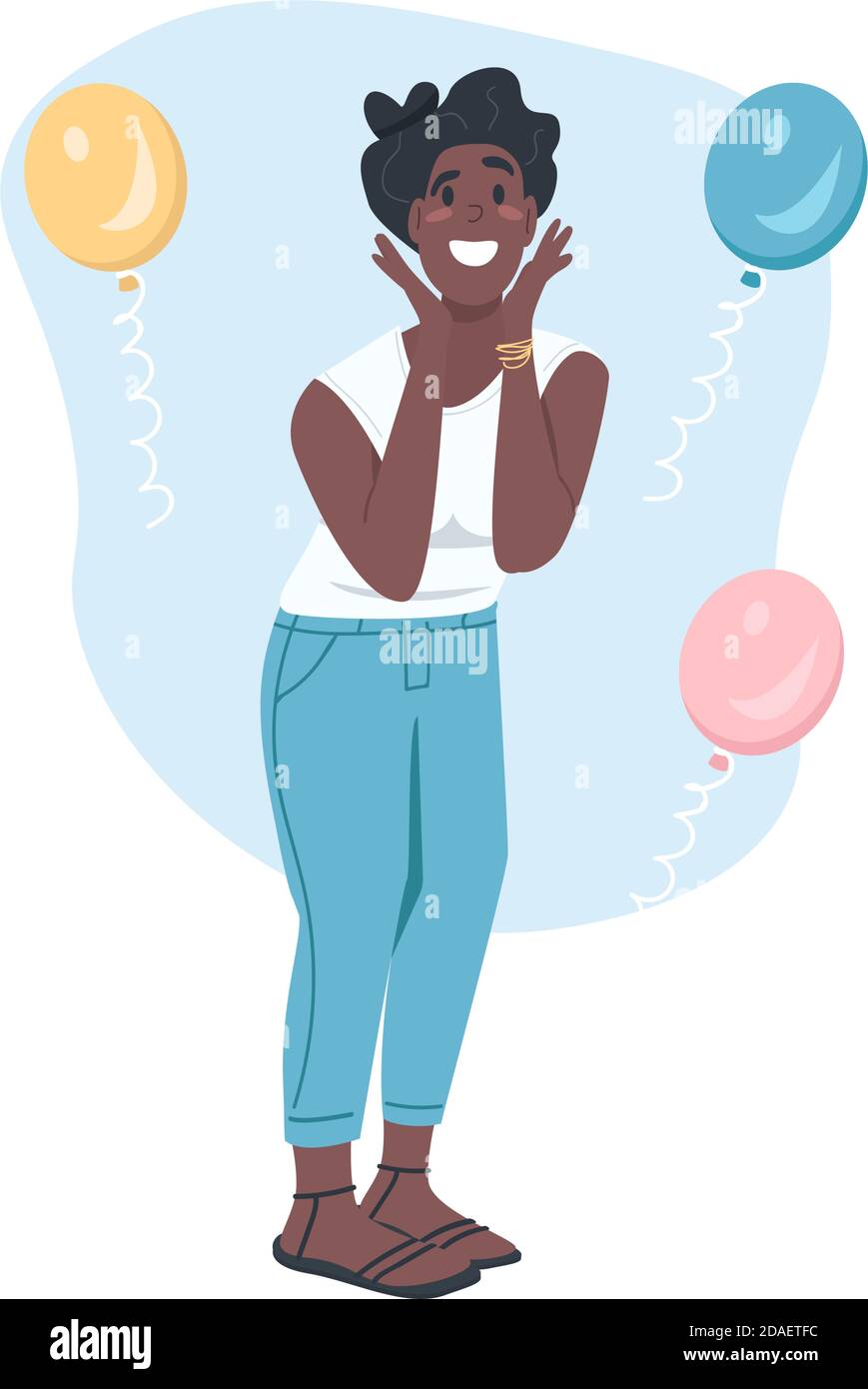 Surprised amazed excited african american Cut Out Stock Images ...