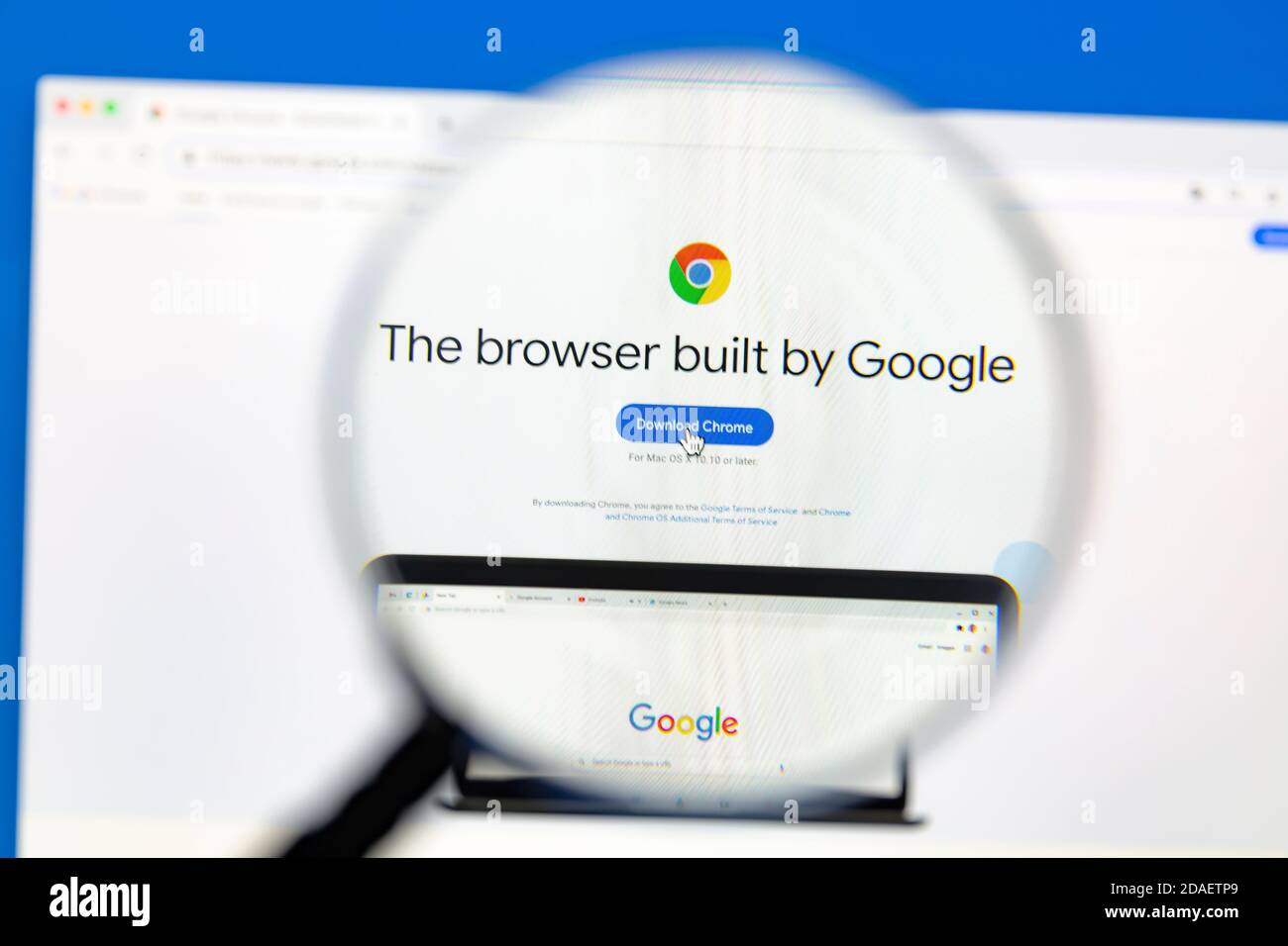 Ostersund, Sweden - Nov 12, 2020: Google Chrome homepage on a computer ...