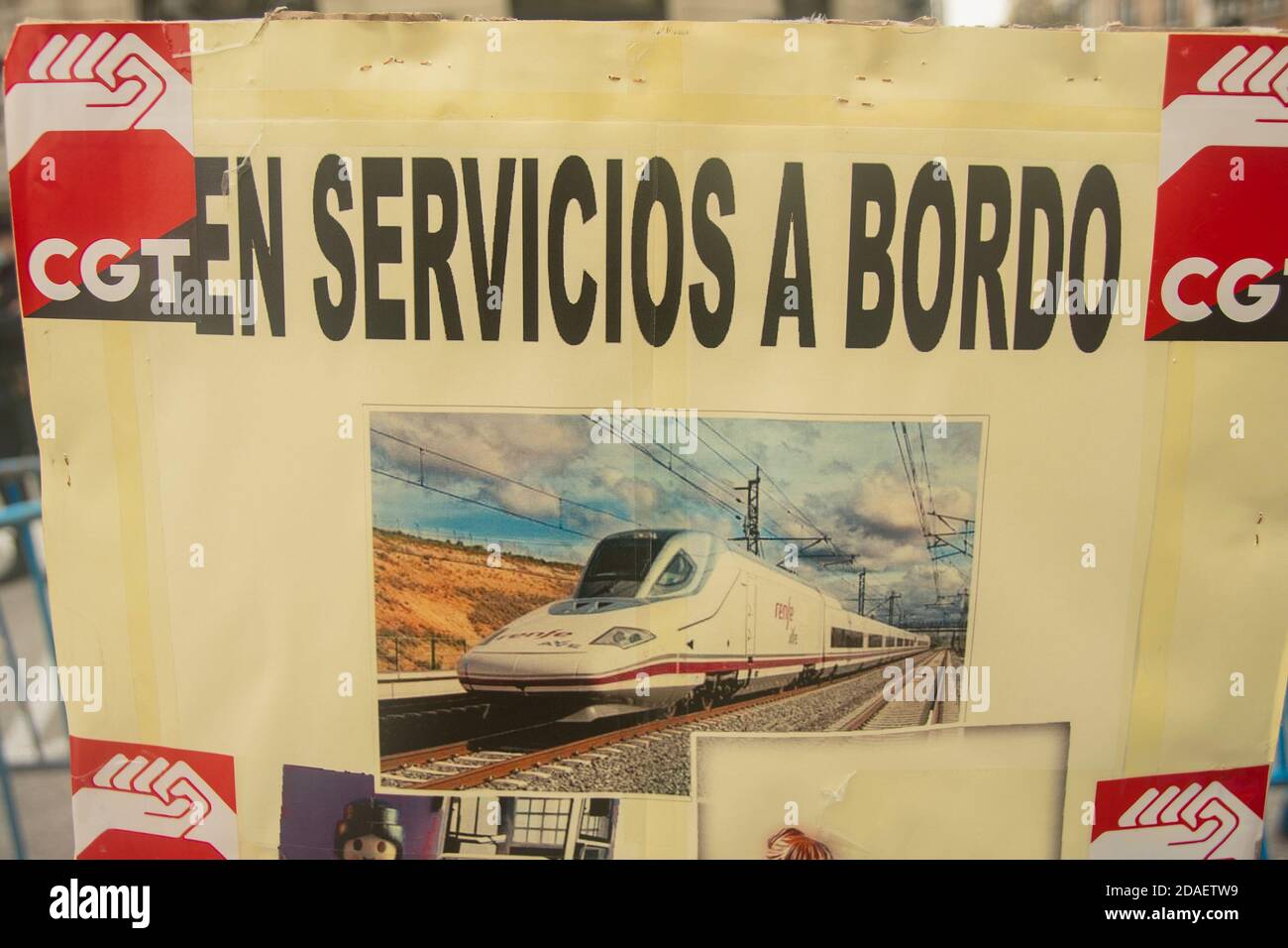 Spanish railway workers rallied in Madrid, Spain on Thursday (November ...