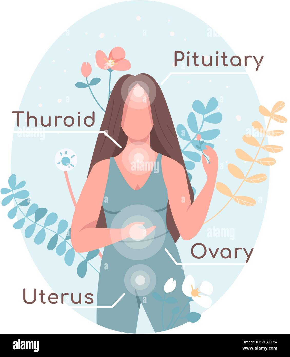 Female body map flat concept vector illustration Stock Vector Image ...