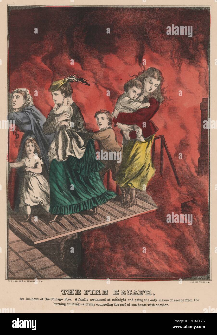 Chicago fire 1871 lithograph hi-res stock photography and images - Alamy