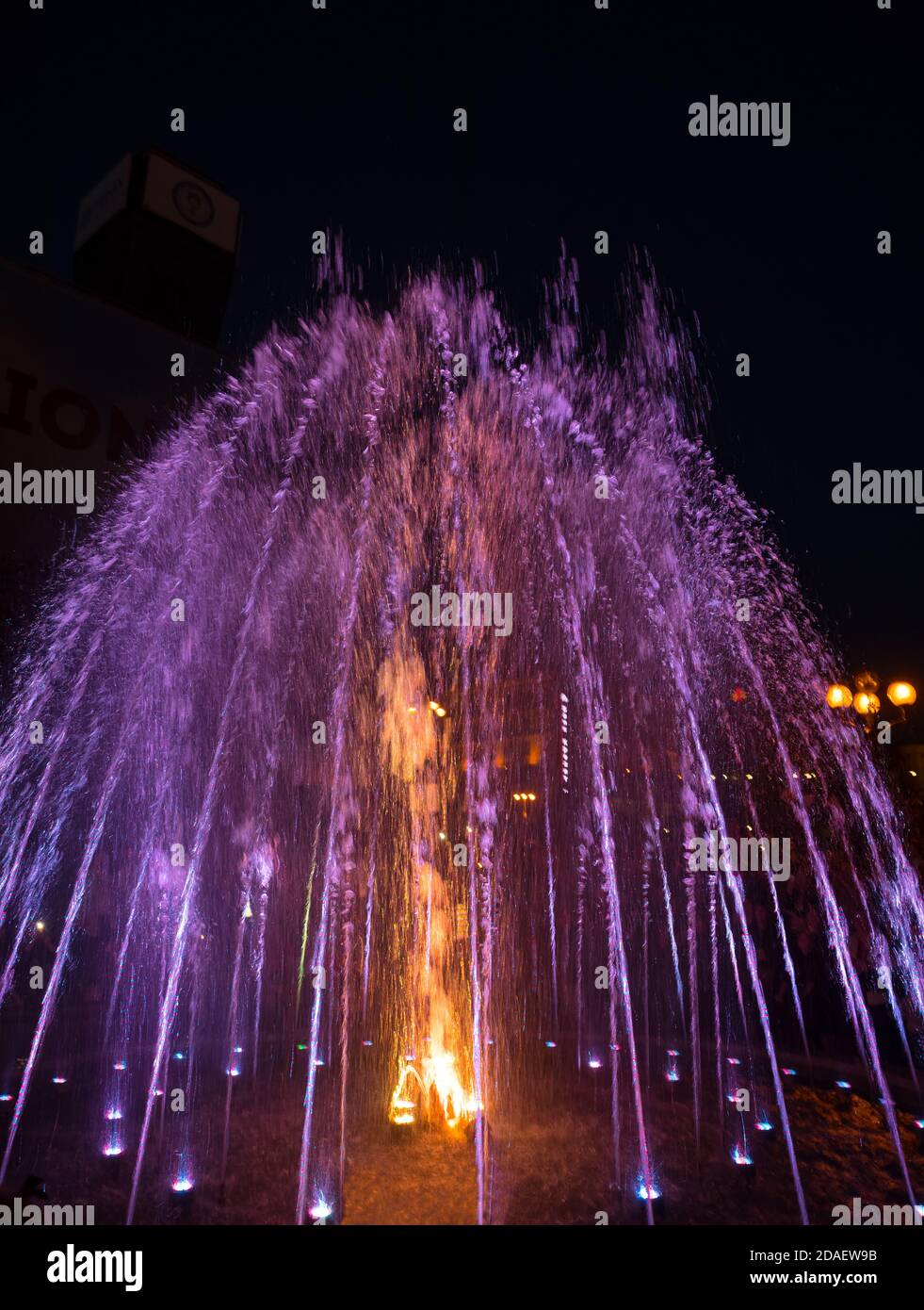KIEV, UKRAINE - May 06, 2017: Kiev musical fountains. Light and Music ...