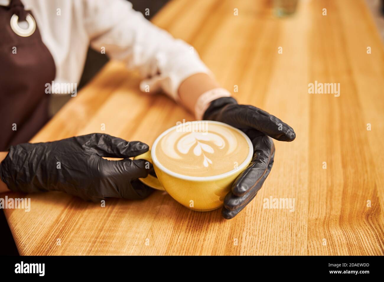 Cute latte art for favorite visitors of the cafe Stock Photo - Alamy