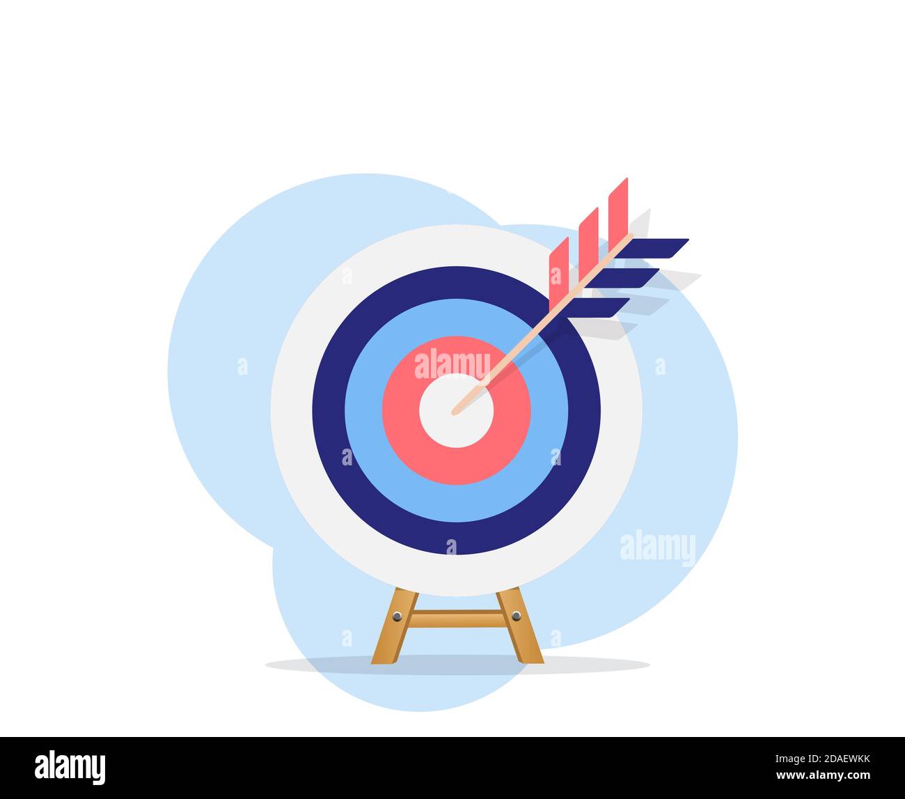 Target Audience Concept Flat on Background. Illustration Stock Photo ...