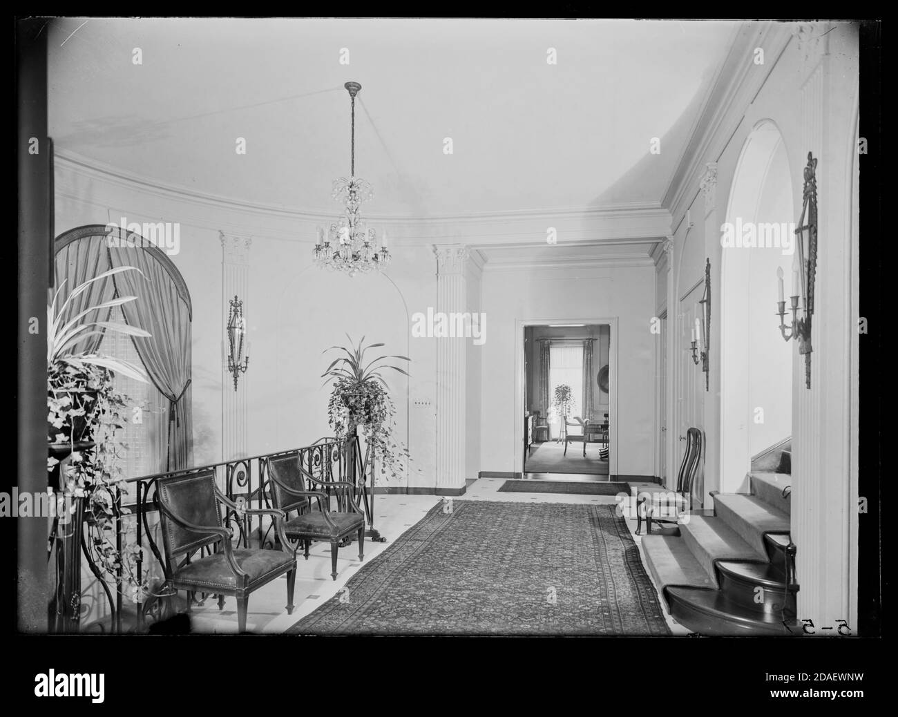 Section of 1st or 2nd floor hall at Wilson Residence, architect Howard ...