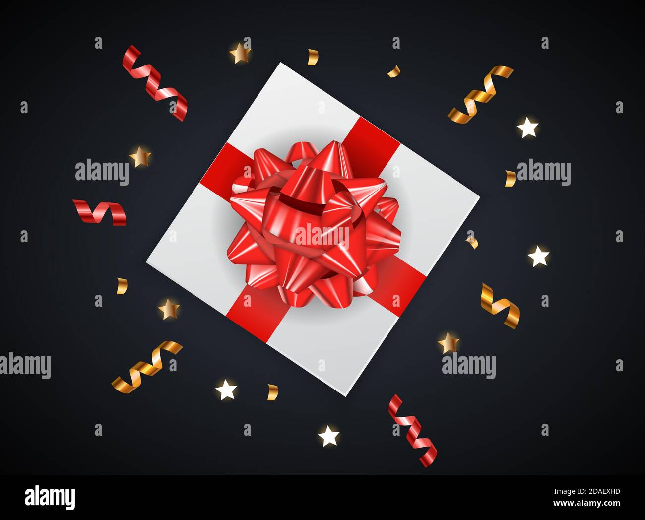 Abstract Gift Box background with Bow and Ribbon. Illustration Stock ...