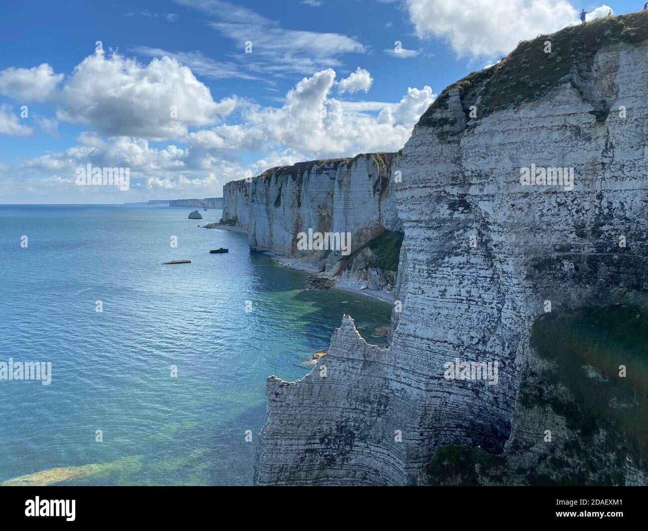 Limestone cliffs at Etretat, French Coast Stock Photo - Alamy