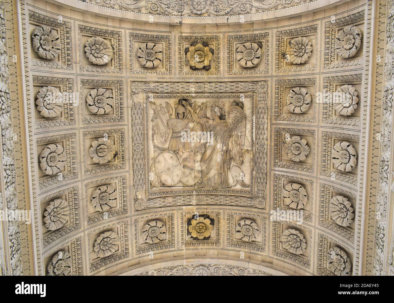 Beautiful shot of the ceiling of the Louvre Museum in Paris, France ...