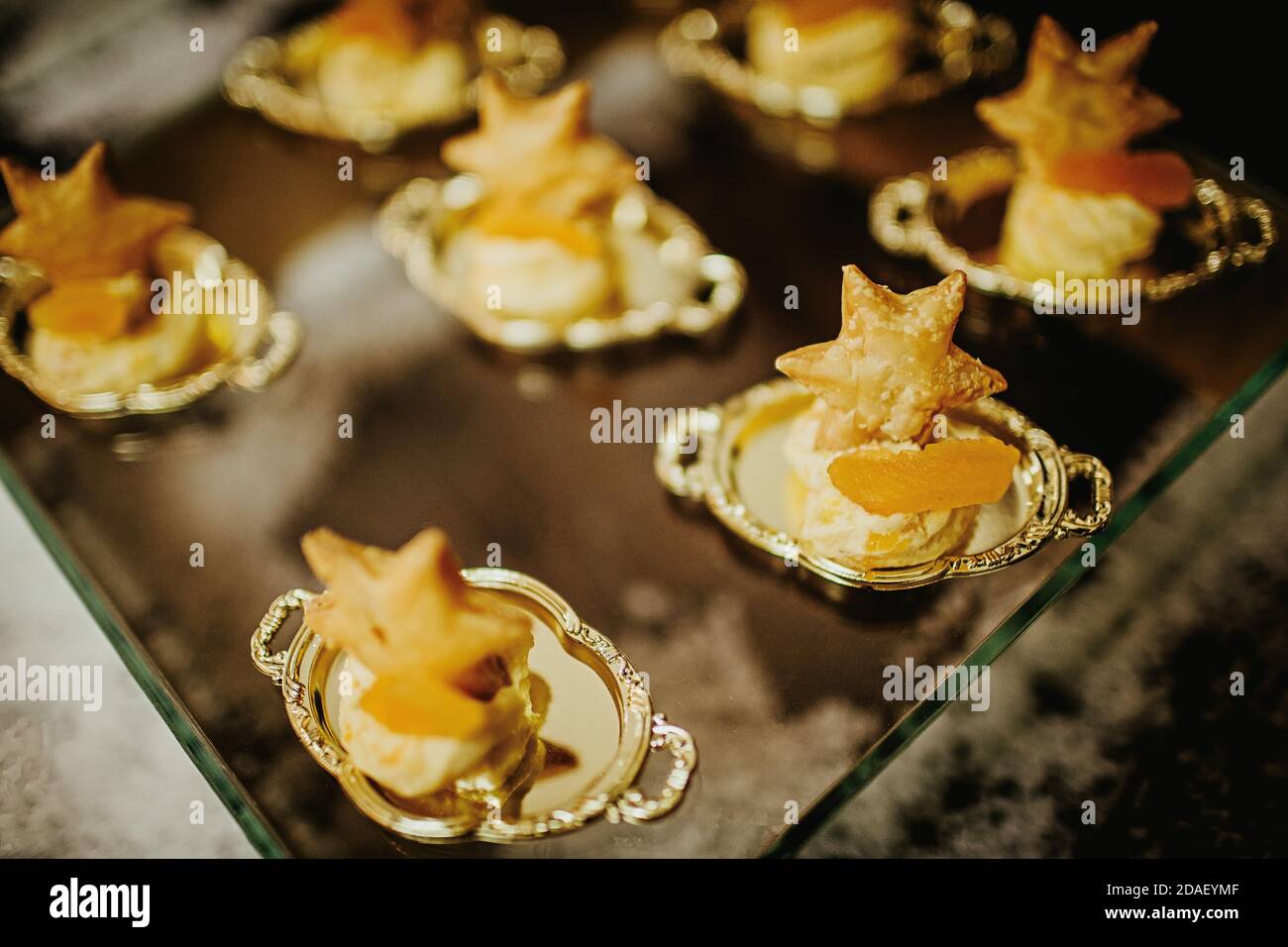 Closeup shot of plates with gorgeous food at a furshet Stock Photo - Alamy