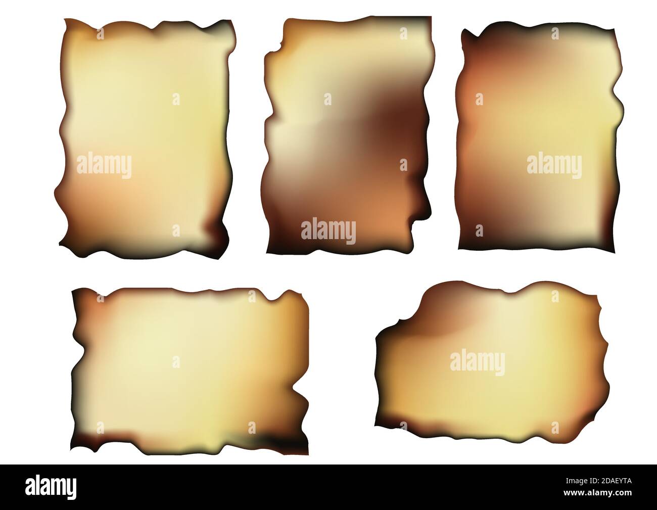 burnt paper isolated on white background Stock Vector Image & Art - Alamy