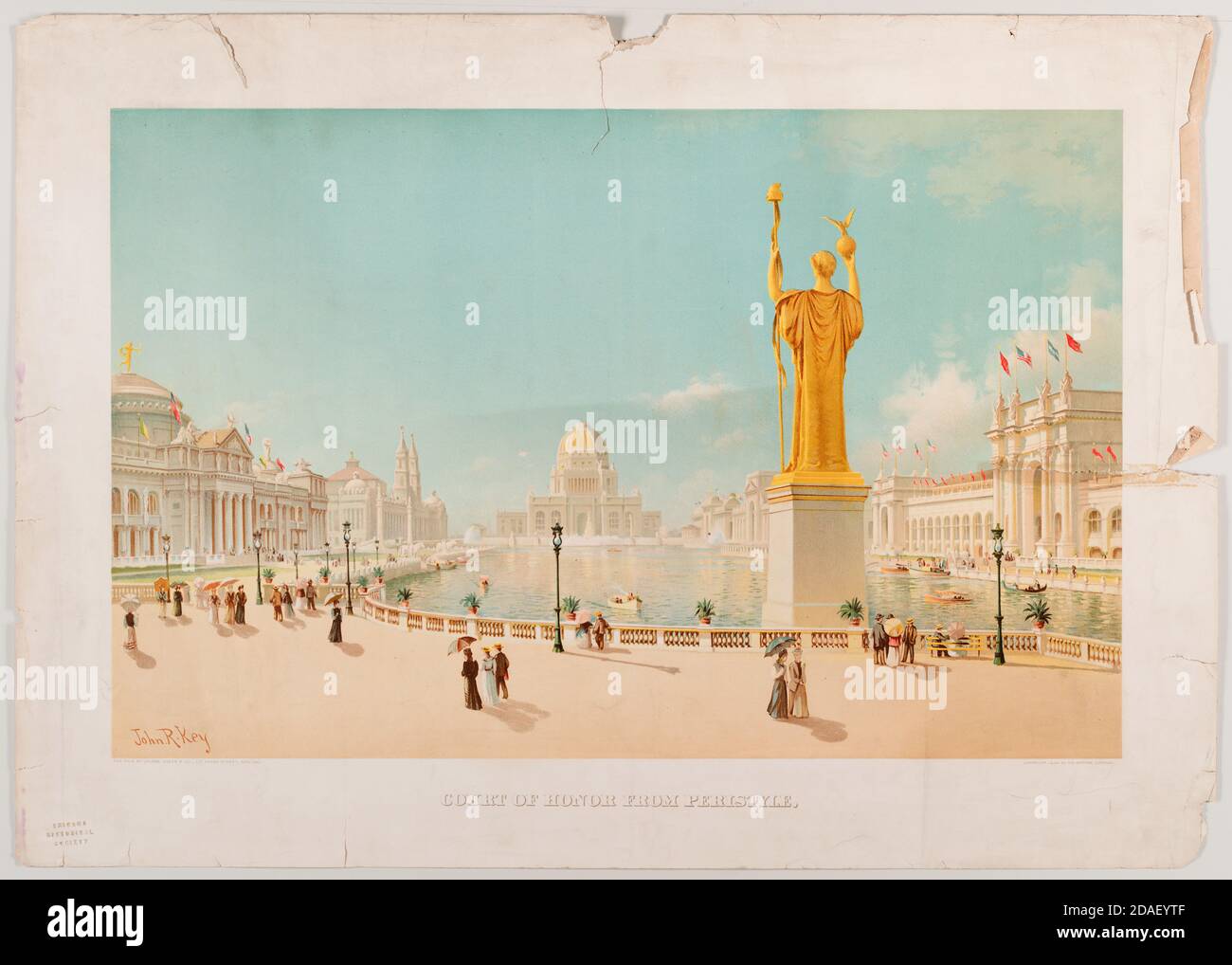 View of the Court of Honor and Statue of the Republic at the World's ...