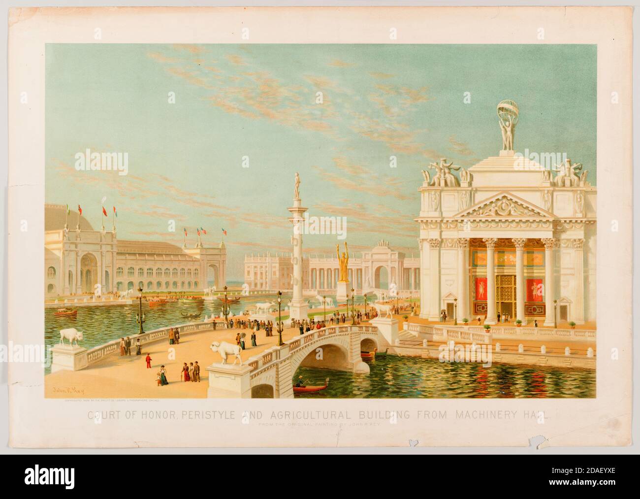 Court of Honor, Peristyle and Agricultural Building from Machinery Hall ...