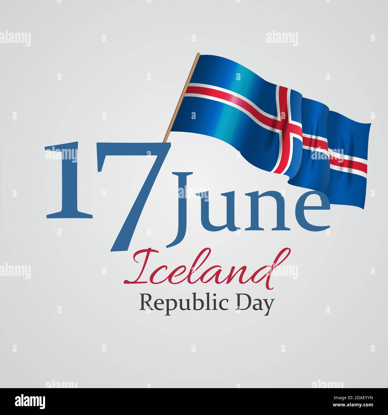 June 17 Iceland Republic Day Background. Illustration Stock Photo - Alamy