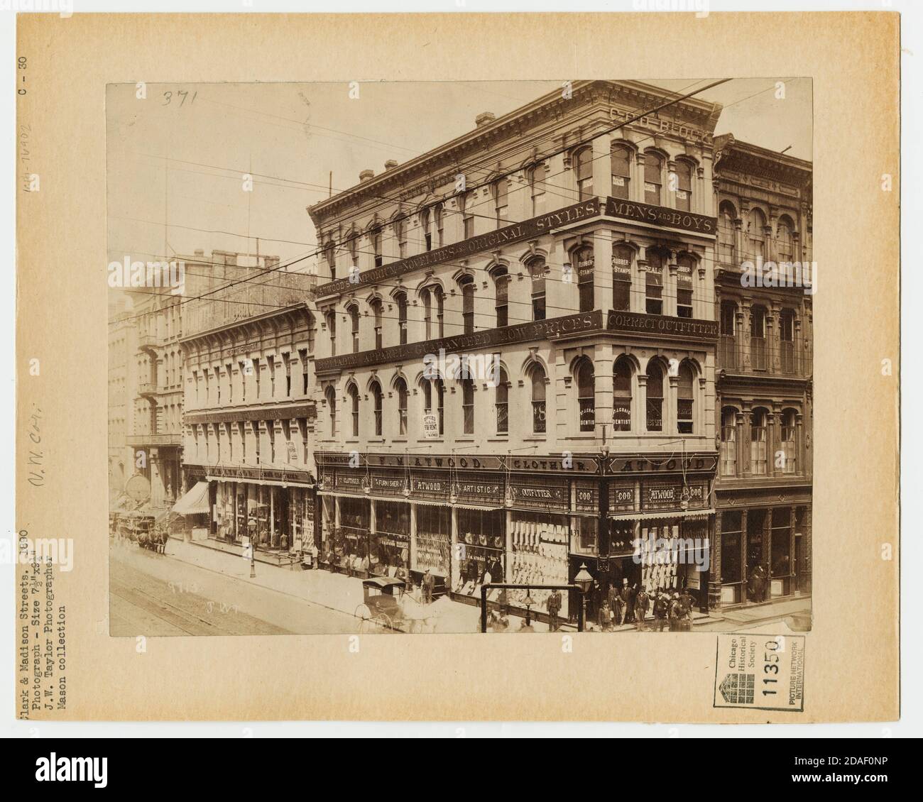 View of the corner of Clark Street and Madison Street, Chicago ...