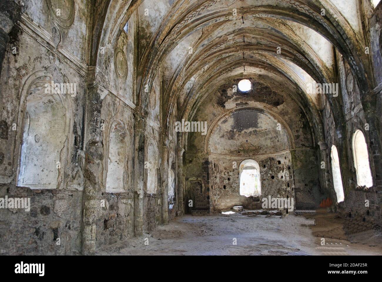 Abandoned church, High Church in Kayakoy (Karmylassos) from 17th ...