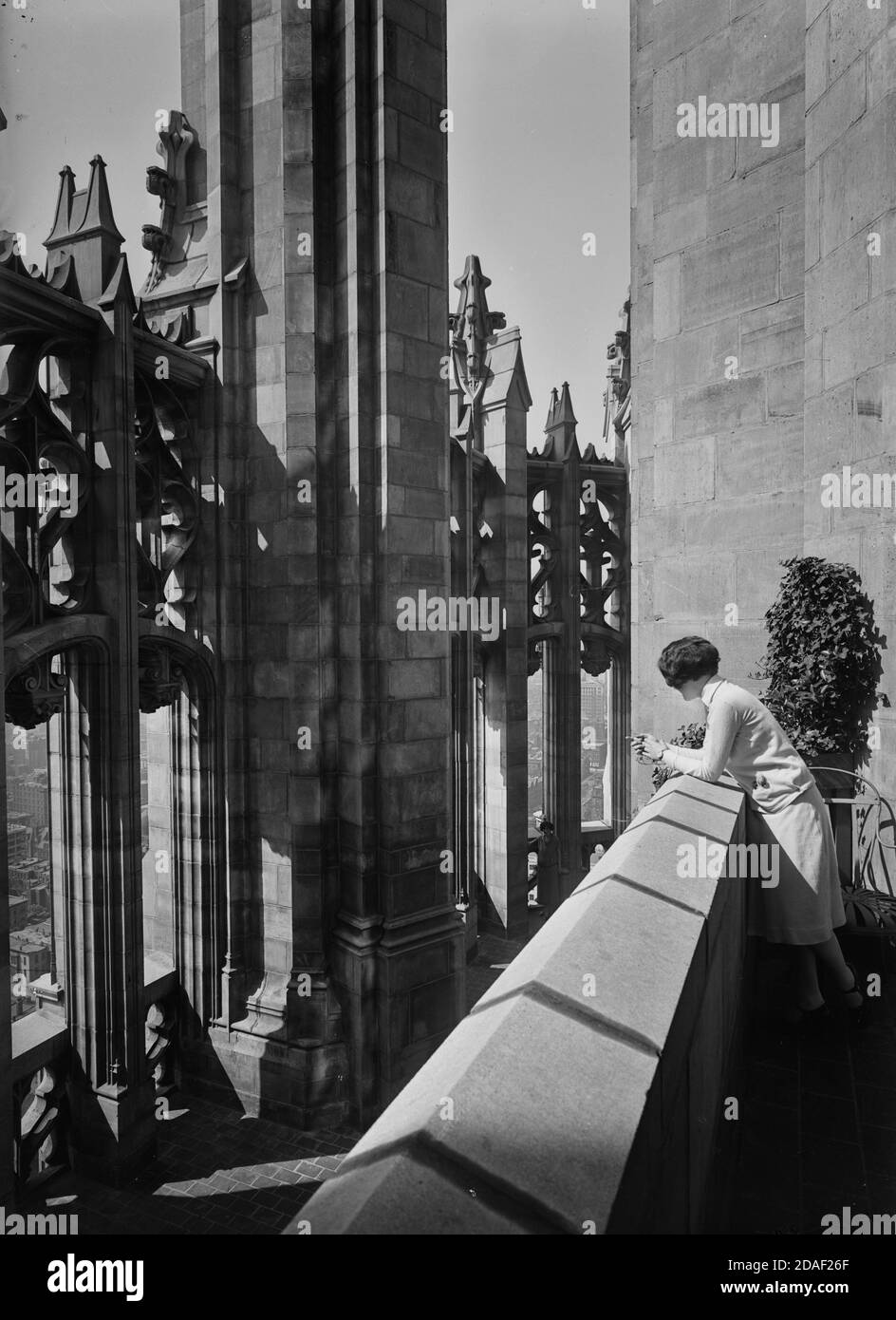 Architectural detail near roof of Tribune Tower, architect Howells and ...