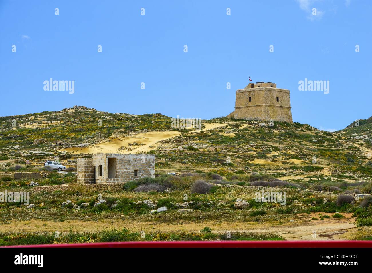 A watchtower at Dwejra in Gozo, Malta Stock Photo - Alamy
