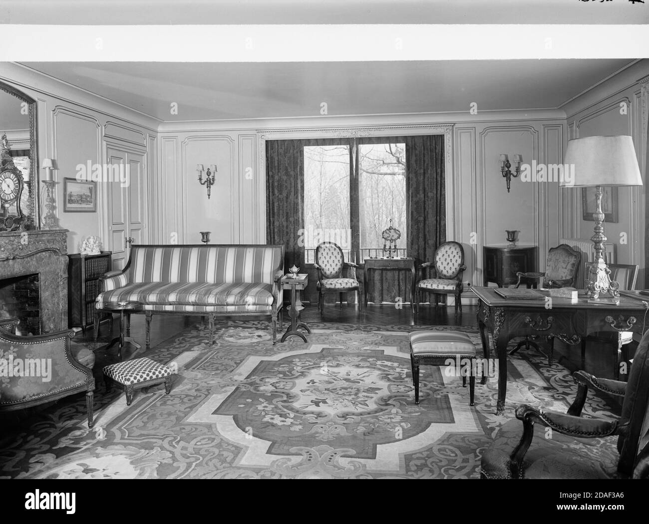 The music room and windows in the DH Burnham residence on 1072 Fisher ...