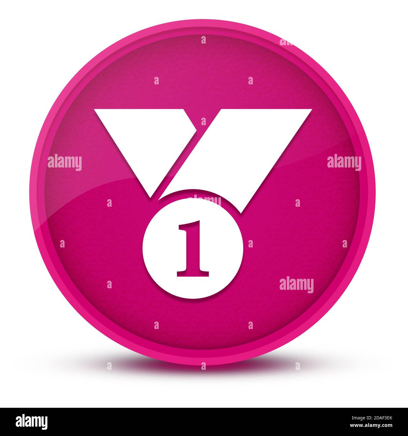 Number 1 luxurious glossy pink round button abstract illustration Stock ...