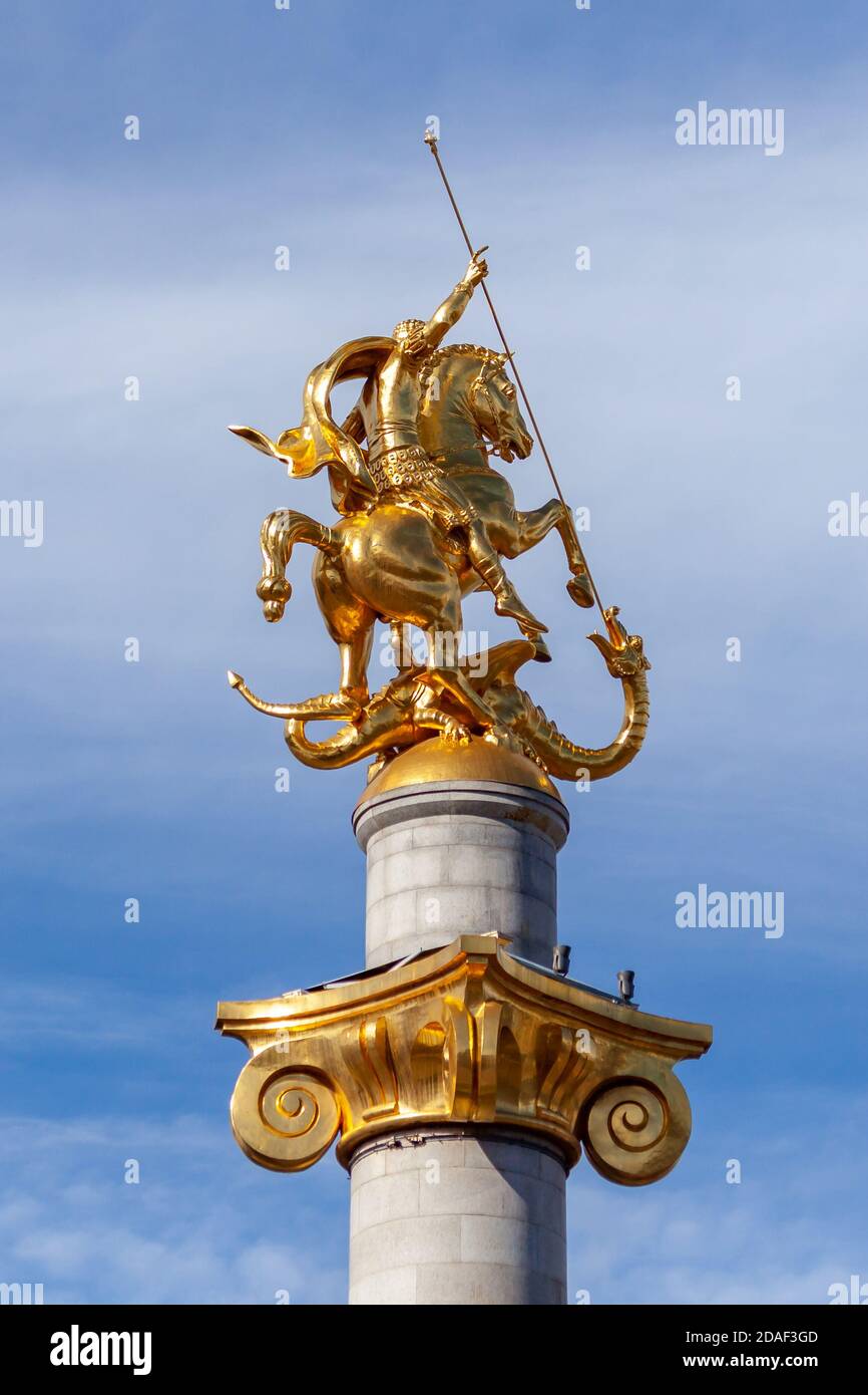 Golden statue saint george killing hi-res stock photography and images ...