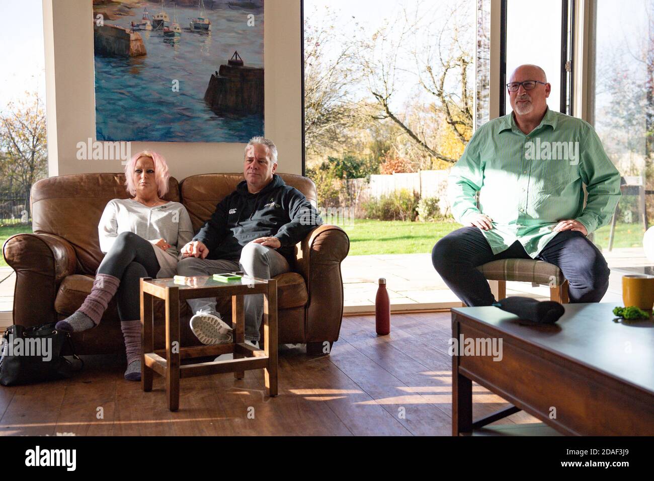 Mother of Harry Dunn Charlotte Charles and stepfather Bruce Charles, at ...