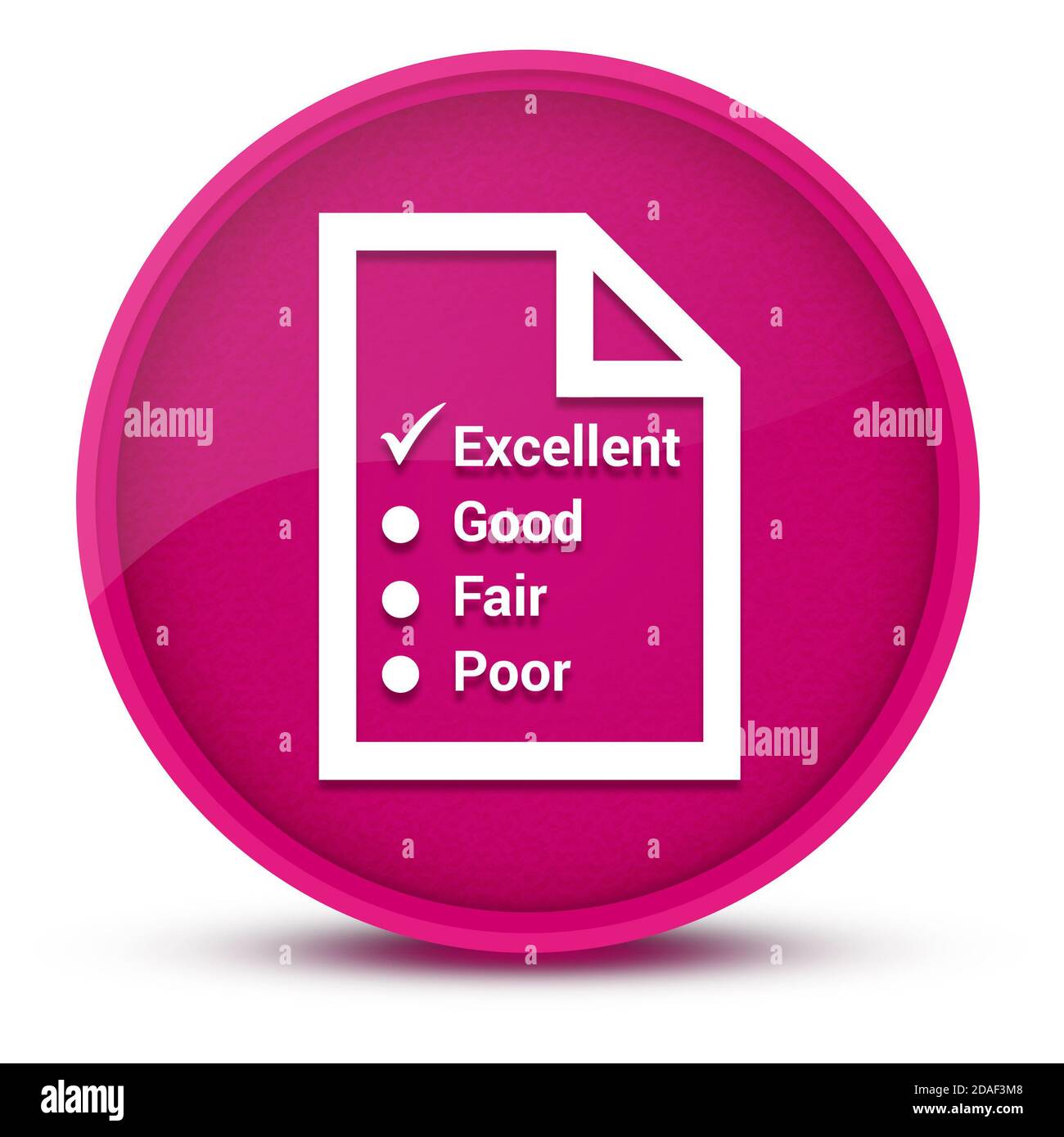 Survey (questionnaire icon) luxurious glossy pink round button abstract ...