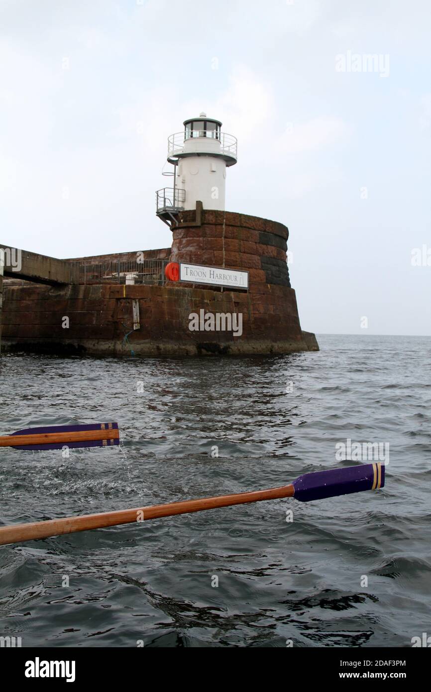 Troon Harbour Entrance,Troon, Ayrshire, Scotland, UK. View of ...