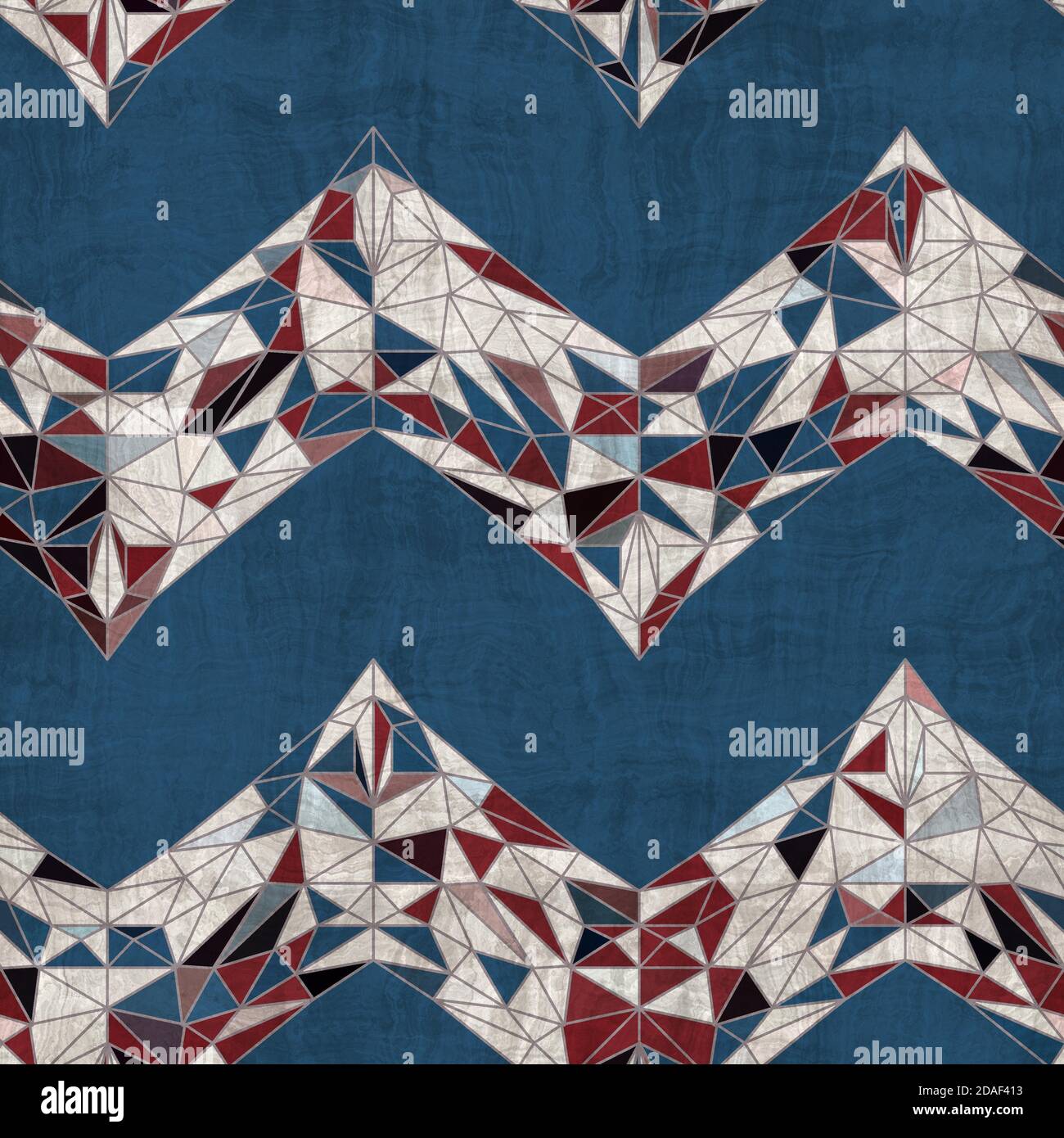 Seamless red white and blue textured retro pattern Stock Photo - Alamy