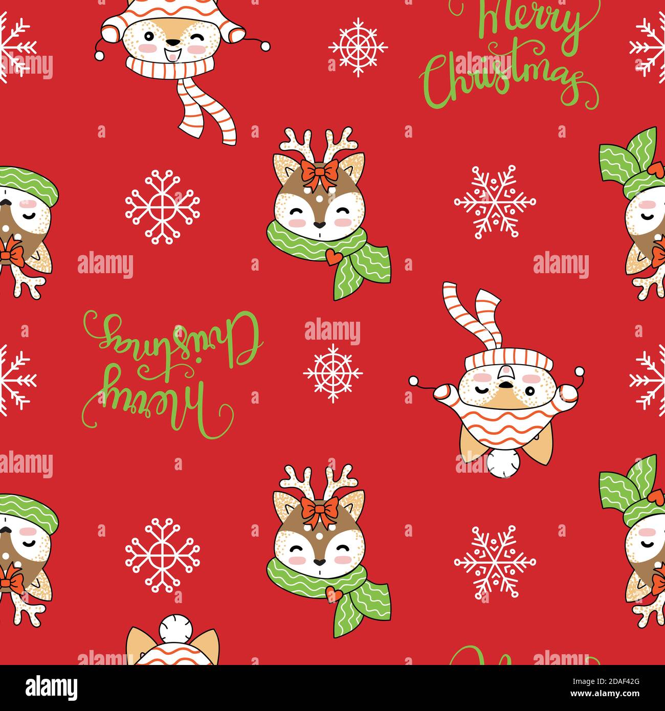 Red fox seamless hi-res stock photography and images - Alamy