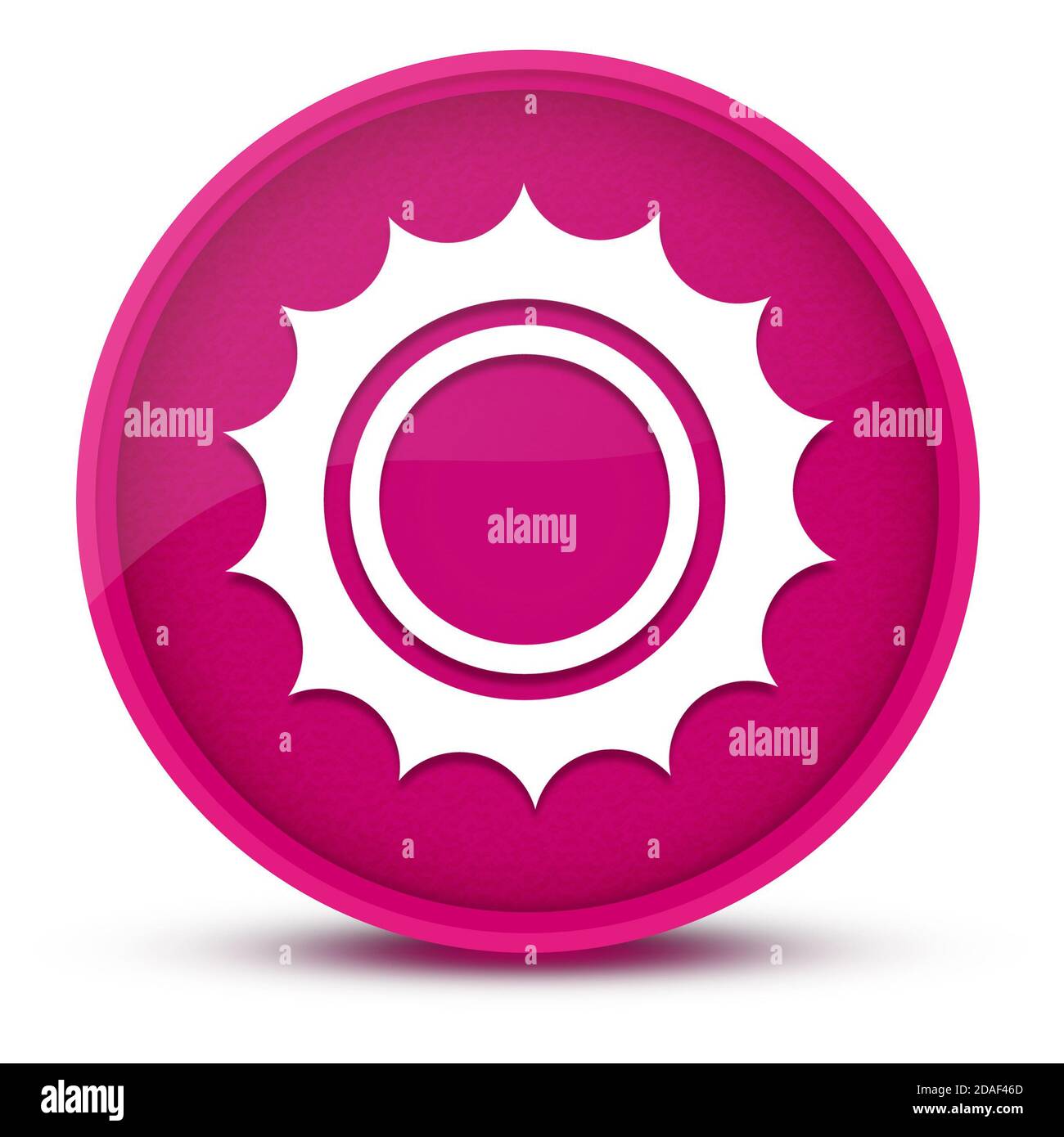 Sun luxurious glossy pink round button abstract illustration Stock ...