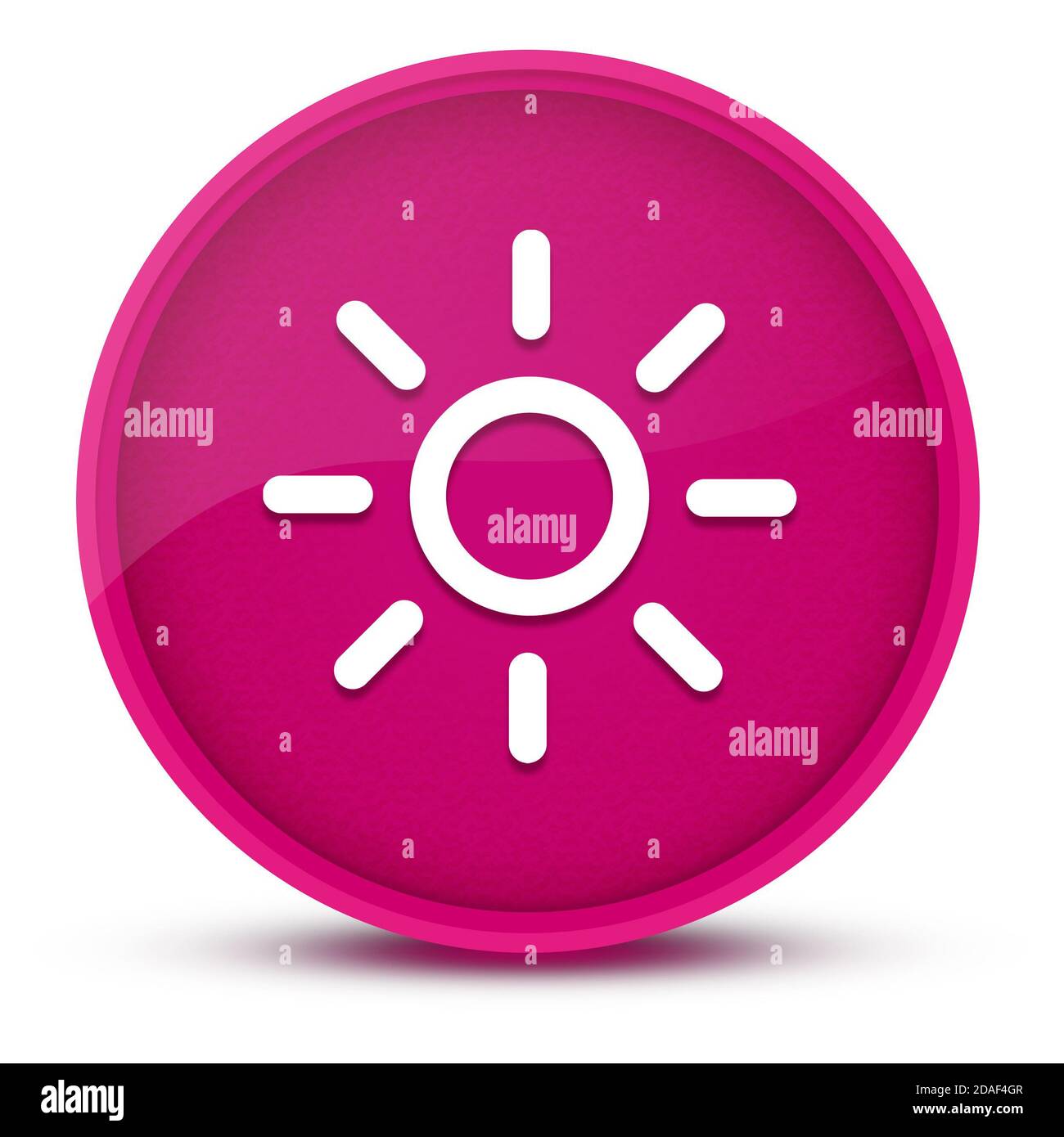 Screen brightness sun luxurious glossy pink round button abstract ...