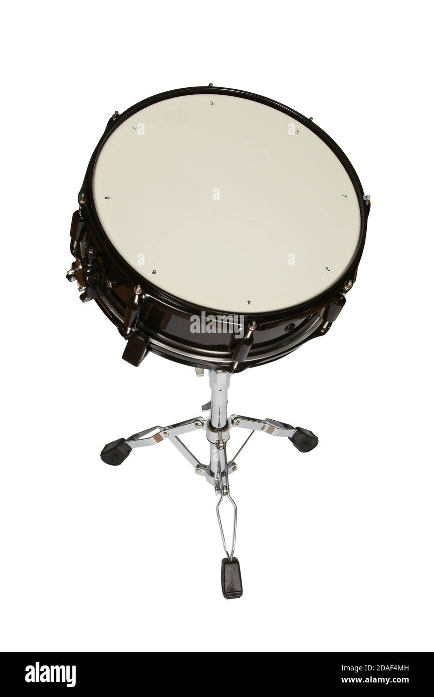 Vertical shot of snare drum isolated on white background Stock Photo ...