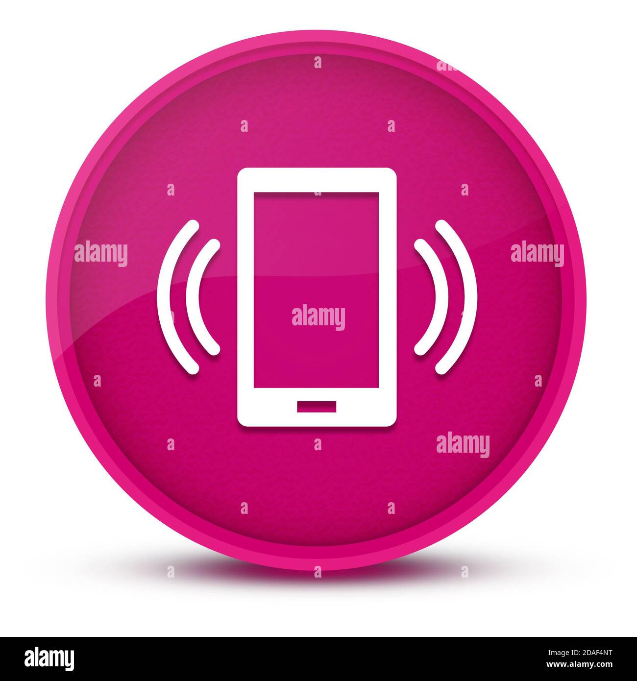 Smartphone network signal luxurious glossy pink round button abstract ...