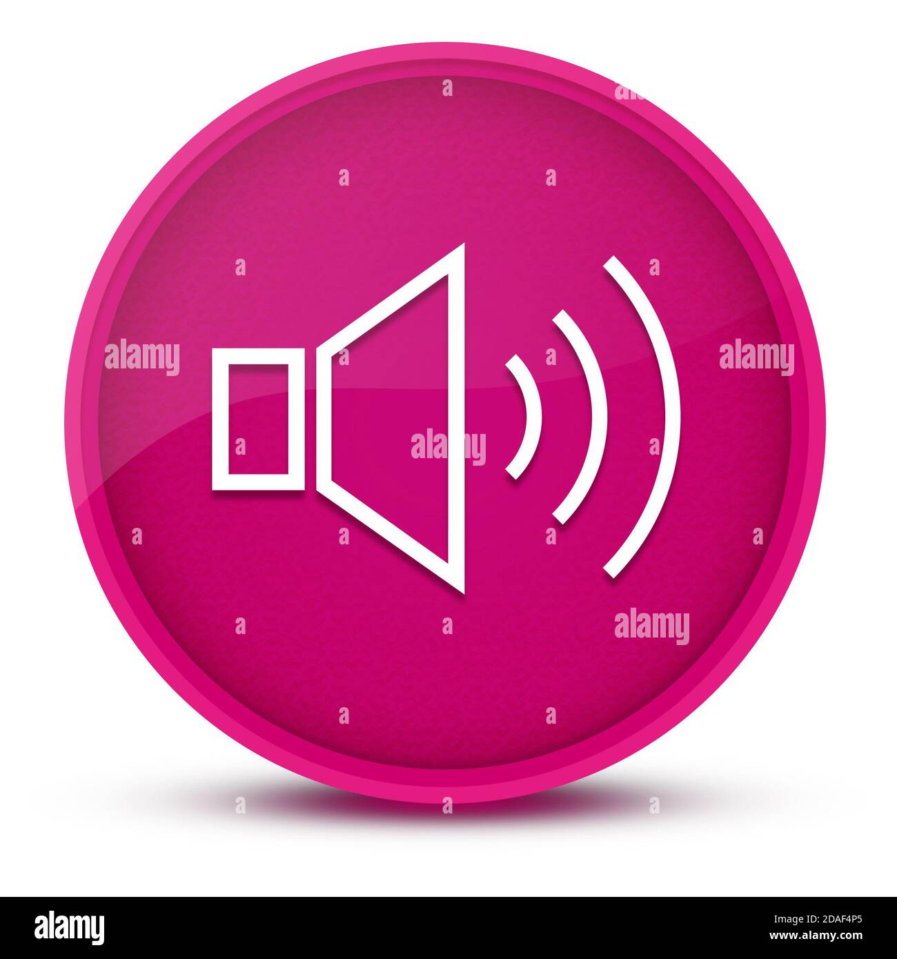 Volume speaker luxurious glossy pink round button abstract illustration ...