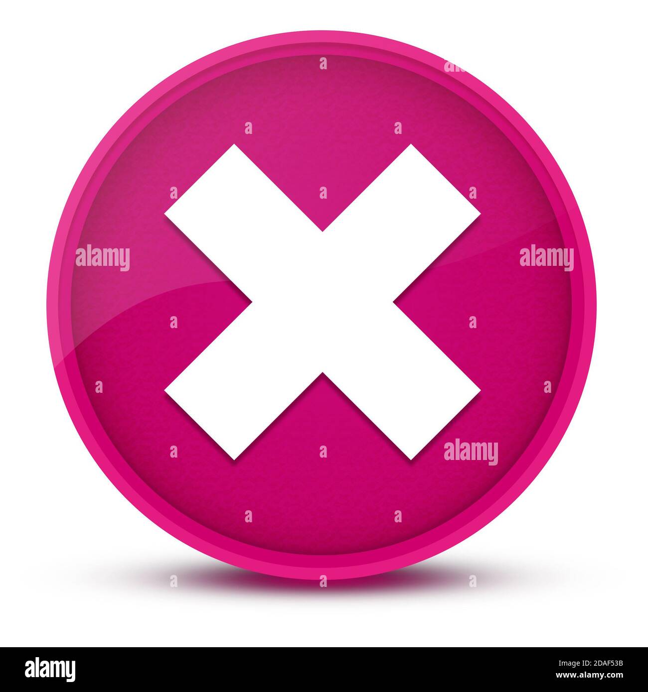 Cross luxurious glossy pink round button abstract illustration Stock ...