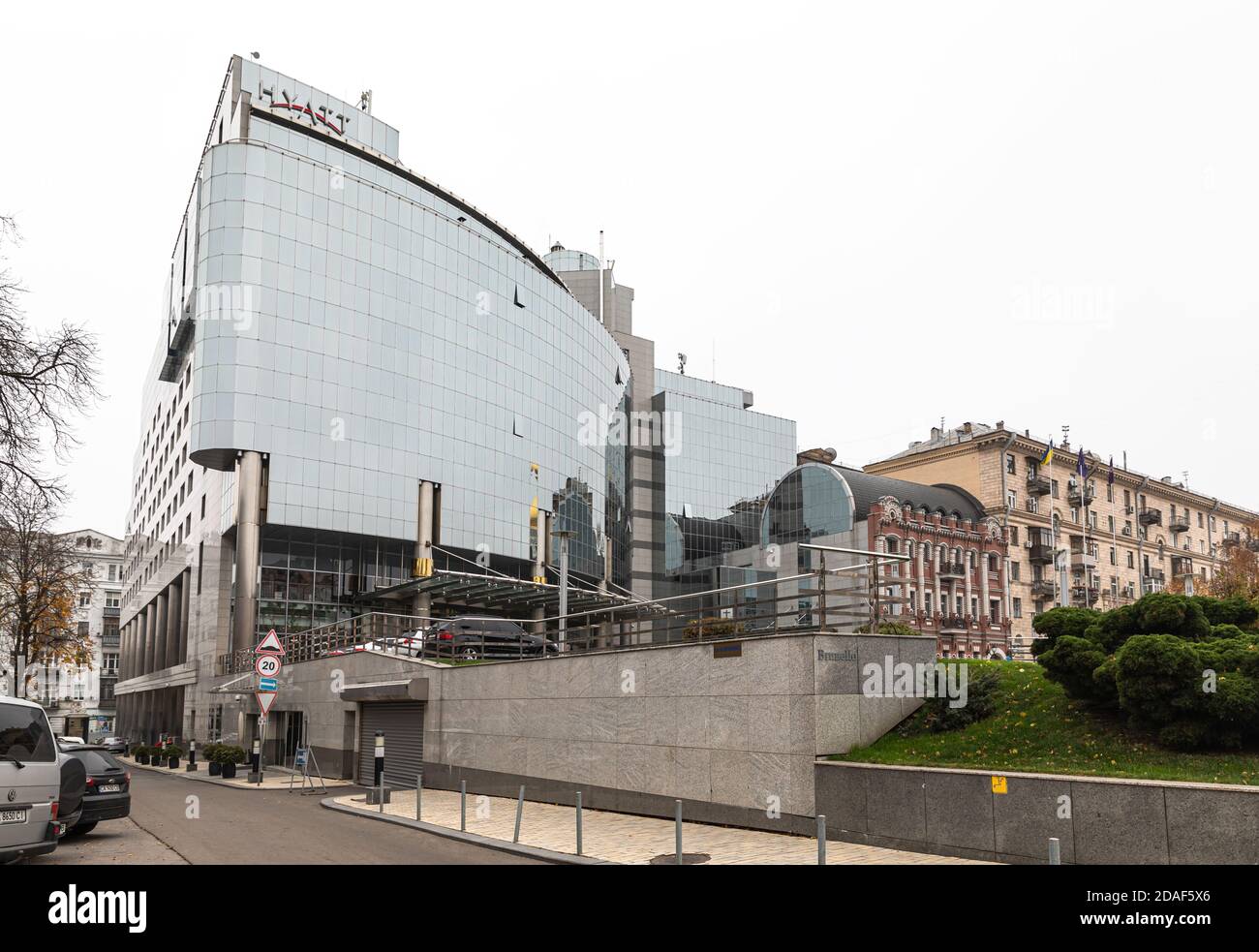KYIV, UKRAINE - Nov 15, 2019: 5-Star Hotel Hyatt in center of famous ...