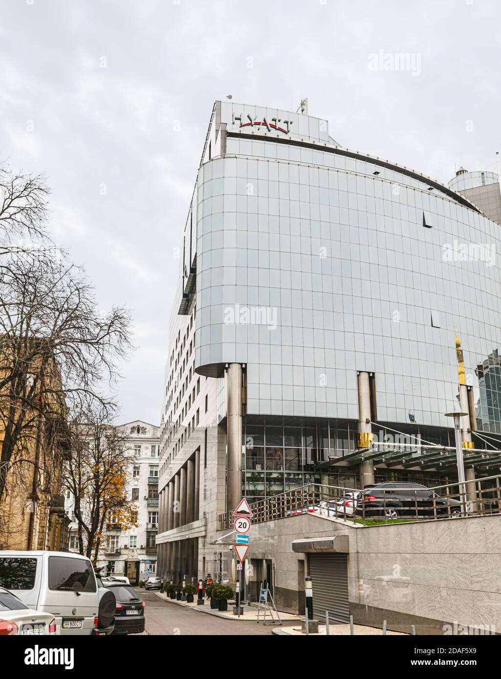 KYIV, UKRAINE - Nov 15, 2019: 5-Star Hotel Hyatt in center of famous ...