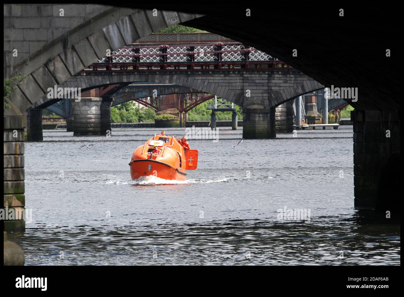 Glasgow Naval College Rescue boat training on the River Clyde, Glasgow ...