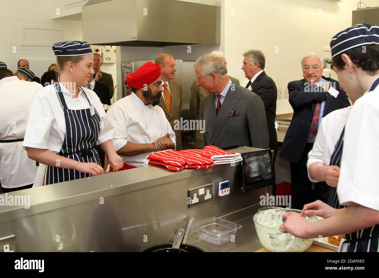 HRH Prince Charles at Dumfries House with apprentices at the opening of ...